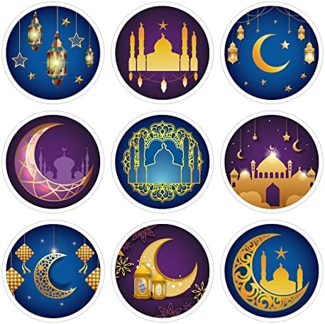 Amazon.com: LOONELO 180pcs Ramadan Eid Mubarak Stickers,Small Round Eid ...