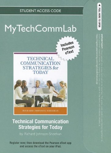 NEW MyLab Tech Comm with Pearson eText - Standalone Access Card - for ...