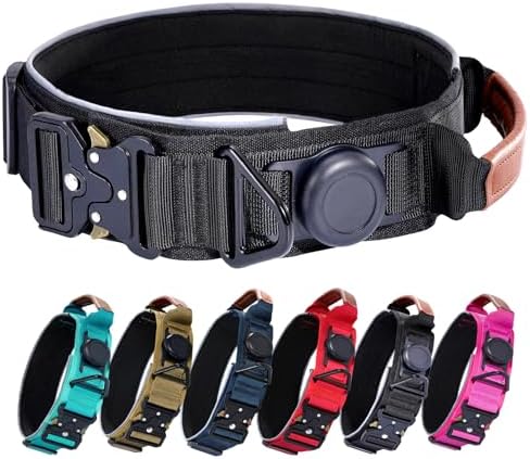 Amazon.com : Comfluxe Airtag Dog Collar, Tactical Dog Collar with ...