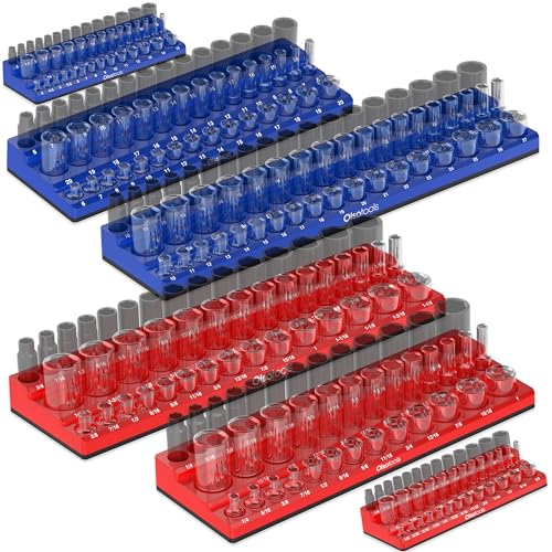 Olsa Tools Magnetic Socket Organizer | 6pc Socket Holder Kit | 1/2-Inch ...
