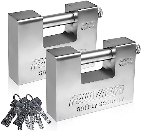 2 Pack 94mm Heavy Duty Container Padlock High Security, 1kg Shipping ...