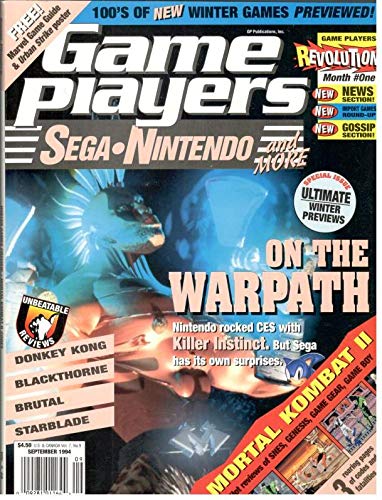 GAME PLAYERS MAGAZINE SEPTEMBER 1994: Various: Amazon.com: Books