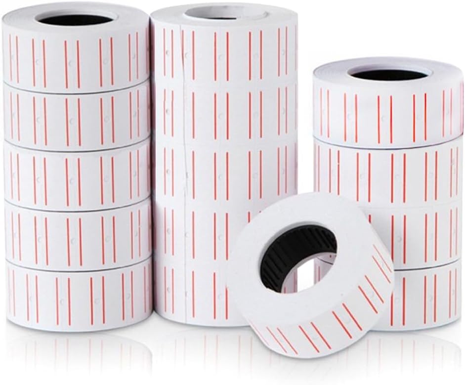 Swift 22 x 12mm Price Gun Labels White 10 Rolls 10,000 Labels : Amazon ...