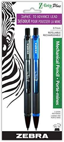 Zebra Pen Z-Grip Plus Mechanical Pencil, 0.7mm, Bonus Lead and Erasers ...
