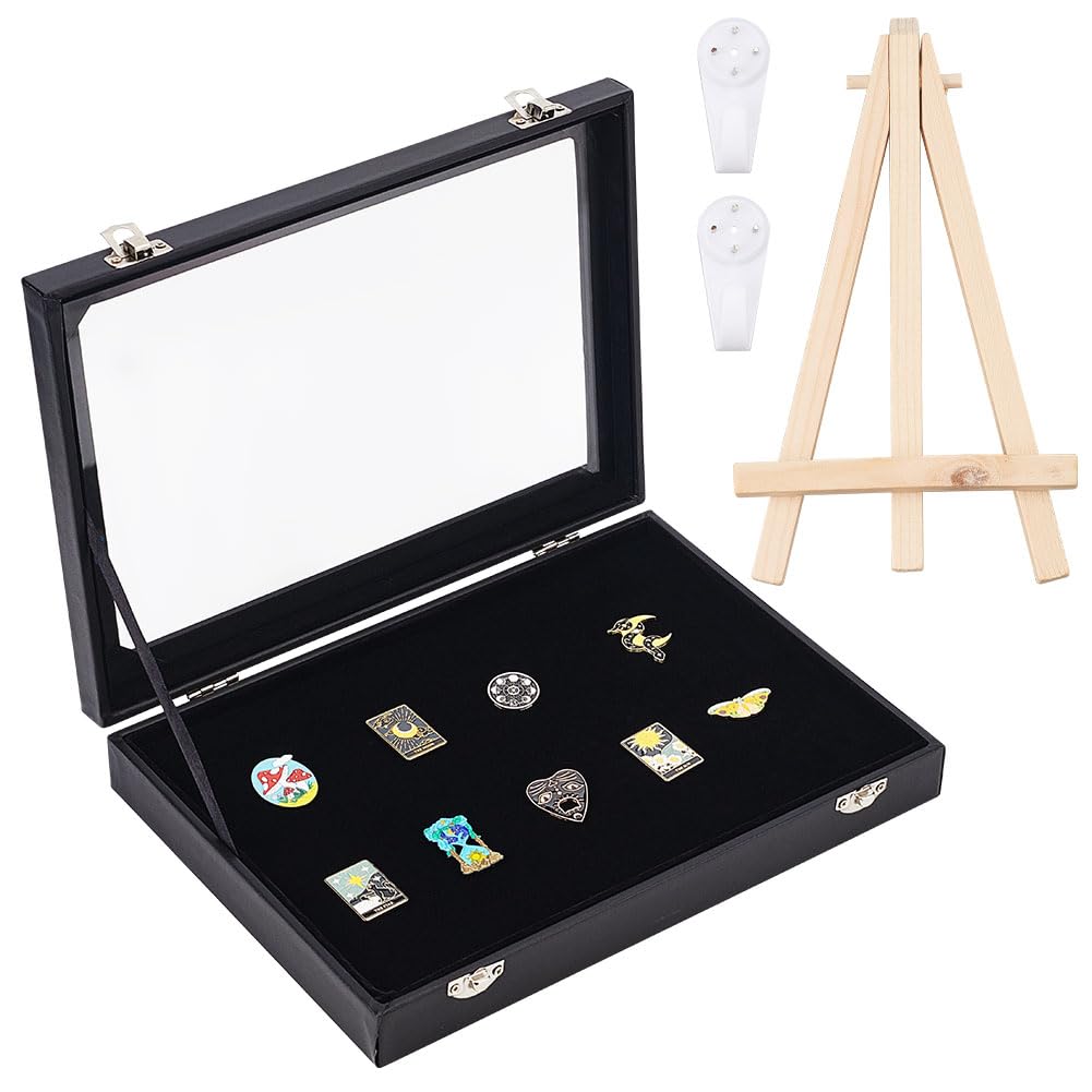 Amazon.com: INFUNLY Clear Lid Brooch Pin Display Badge Storage Box ...