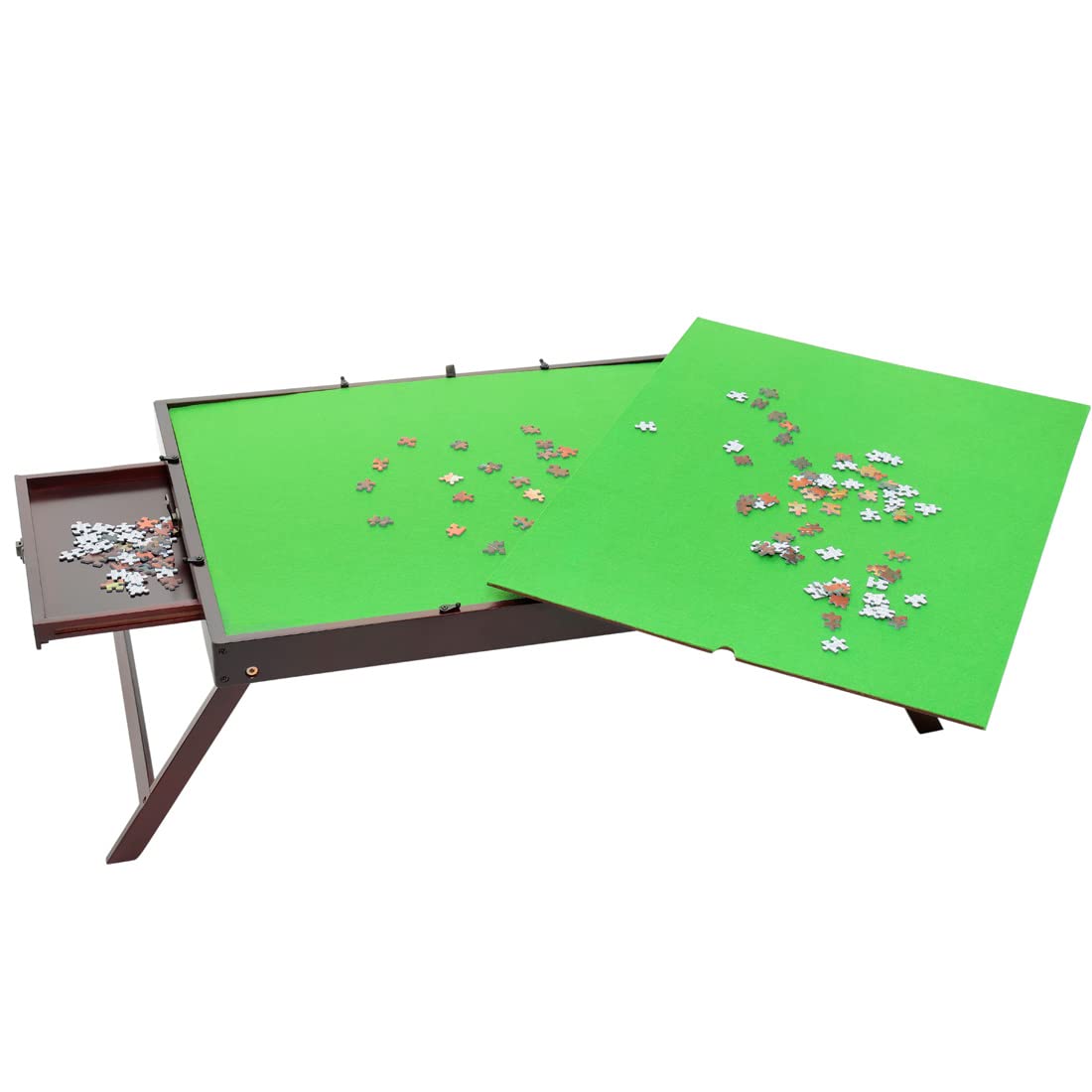 Kcelarec Wooden Puzzle Table, Portable Jigsaw Puzzle Tables for with ...