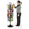 Amazon.com : Displays2go Black Wire Rotating Display Rack with 32 ...
