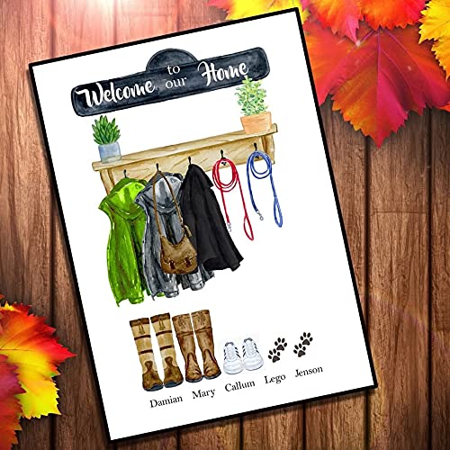 Personalised Welly Family Picture. Family Wellie Picture. Wellie Family ...