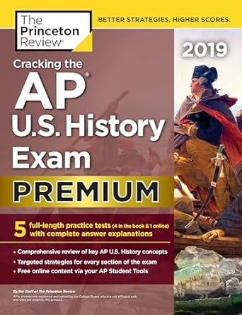 Amazon.com: Cracking the AP U.S. History Exam 2019, Premium Edition: 5 ...