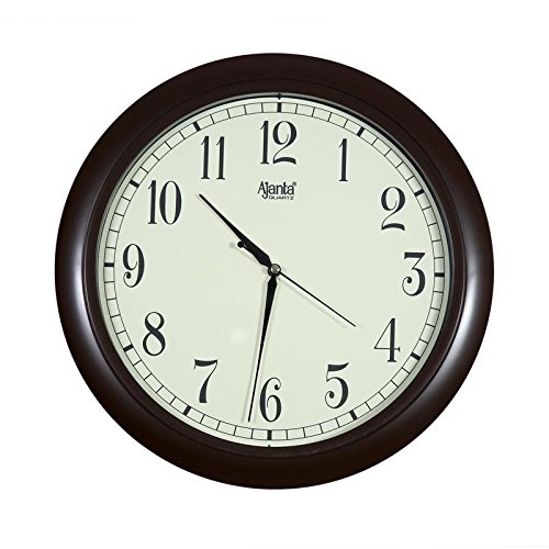 Buy Ajanta Quartz Wall Clock with Round Dail Shape 2907 Brown for ...