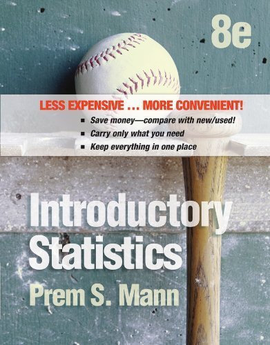 Introductory Statistics 8th Binder R edition by Mann, Prem S. (2012 ...