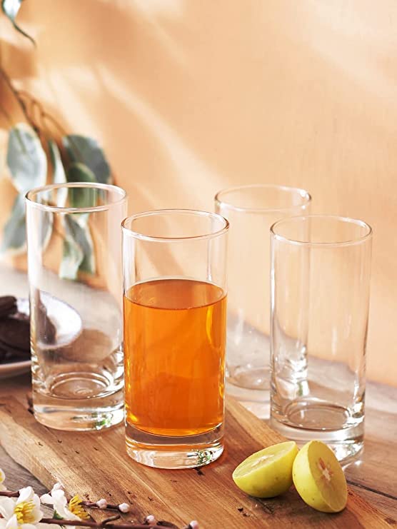 Buy ONFLOW 300ML Round Water Glass Tumbler Highball Glass Clear Iced ...