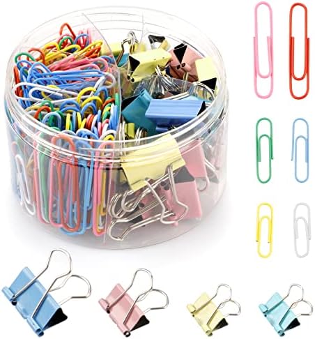 Officemate PVC Free Color Coated Paper Clips, 450 Per Tub Office Paper ...