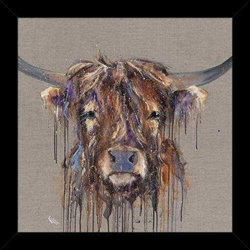 Artko Small Framed Print - Sid the Highland Cow by Louise Luton ...