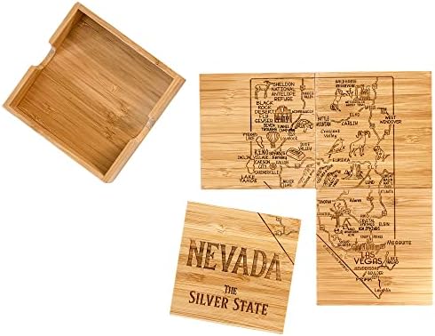 Amazon.com: Totally Bamboo Texas State Puzzle 4 Piece Bamboo Coaster ...