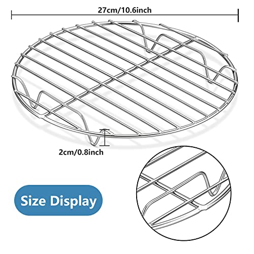 Buy Herogo Stainless Steel Round Cooling Baking Rack, 10.6 Inch Large ...