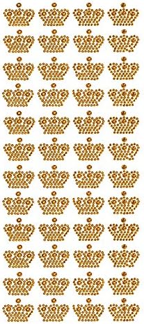 Amazon.com: Mybbshower Glitter Gold Tiara Stickers Princess Birthday ...