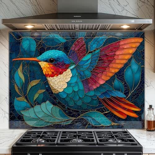 Amazon.com: Tempered Glass Backsplash for Kitchen - Easy to Clean ...