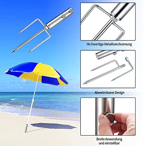 Parasol Stand, Umbrella Stand Anchor with 3 Spikes, Umbrella Ground ...