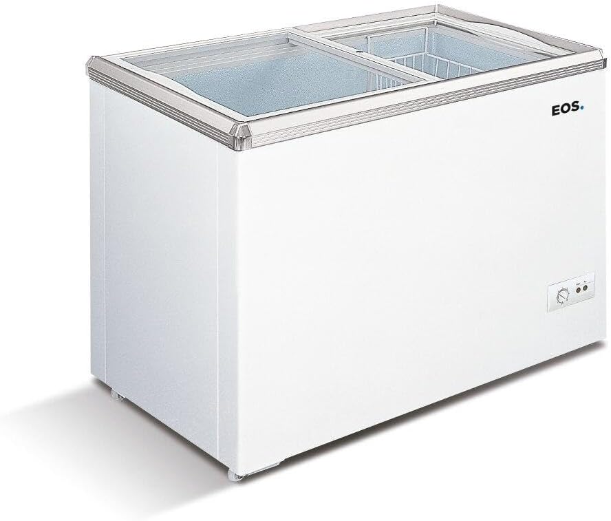 Freezer Expositor Horizontal Eos 120 Litros Eco Gelo com Tampa de Vidro ...