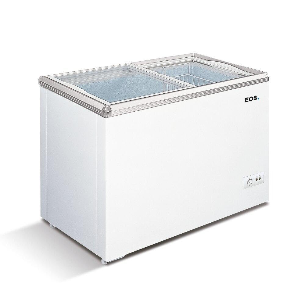 Freezer Expositor Horizontal Eos 120 Litros Eco Gelo com Tampa de Vidro ...
