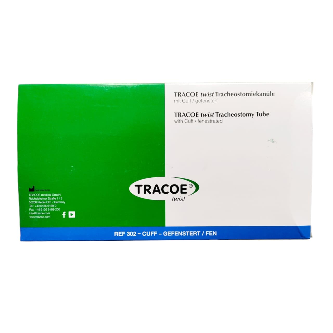 TRACOE Twist Tracheostomy Tube Size 7 fenestrated Cuffed (silicone ...