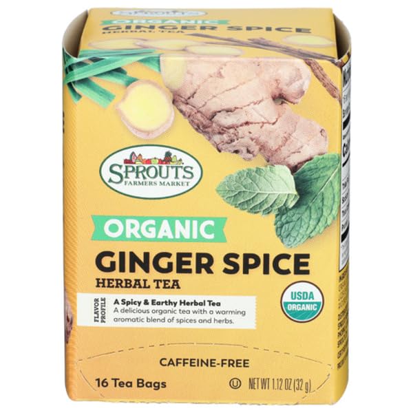 Amazon.com : Sprouts Organic Tea (Ginger Spice) : Grocery & Gourmet Food