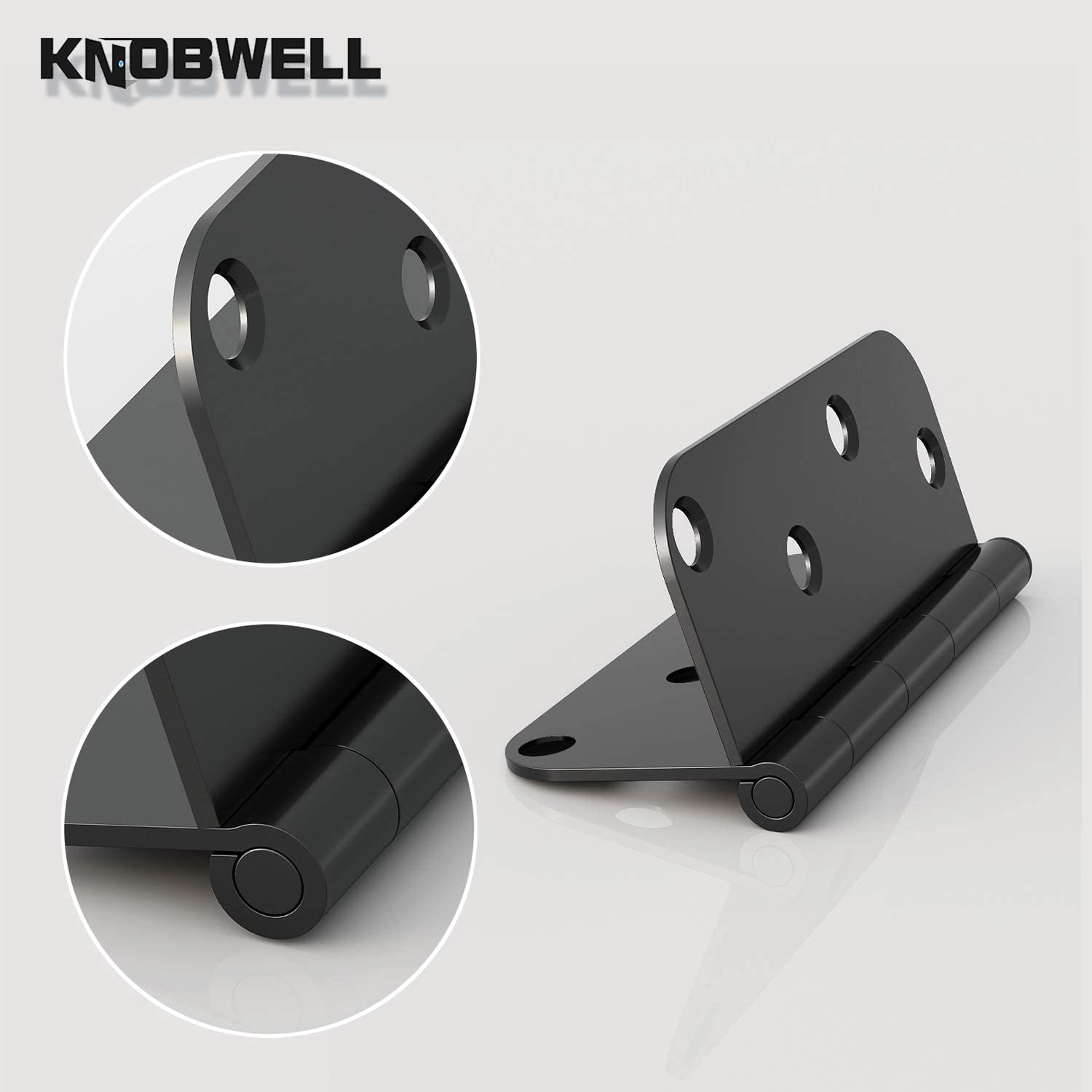 Snapklik.com : 12 Pack Door Hinges Matte Black 4 Inch Interior Door ...