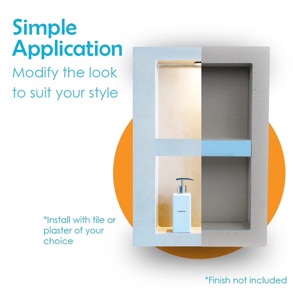 Houseables Shower Niche, Insert Storage Shelf, 12x20 Inch, Installation ...