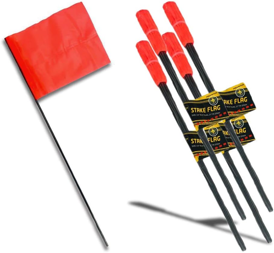 Amazon.com : BRITEGUARD 100 Piece 21" Extra Long Outdoor Orange Neon ...