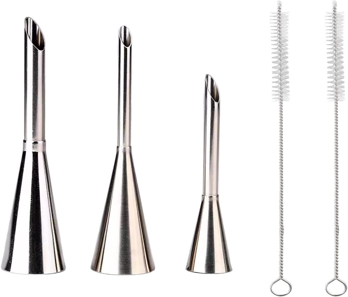 Amazon.com: Cream Icing Piping Nozzle Tips, 3pcs Puff Piping Tips Set ...
