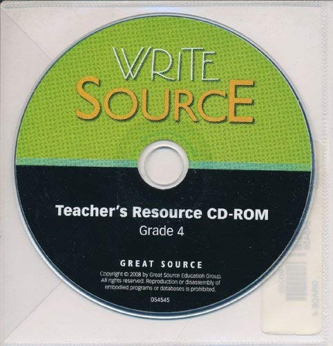 Write Source: Teacher’s Resource CD-ROM Grade 4 2006: GREAT SOURCE ...