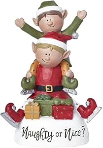 Amazon.com: Blossom Bucket Naughty Or Nice Stacked Elves : Home & Kitchen