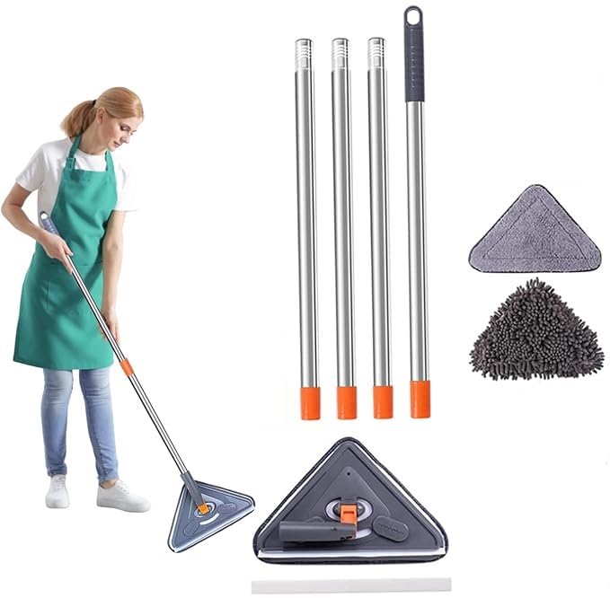 Luteti Wall Mop Cleaner with Long Handle and Stainless Steel Hook - 180 ...