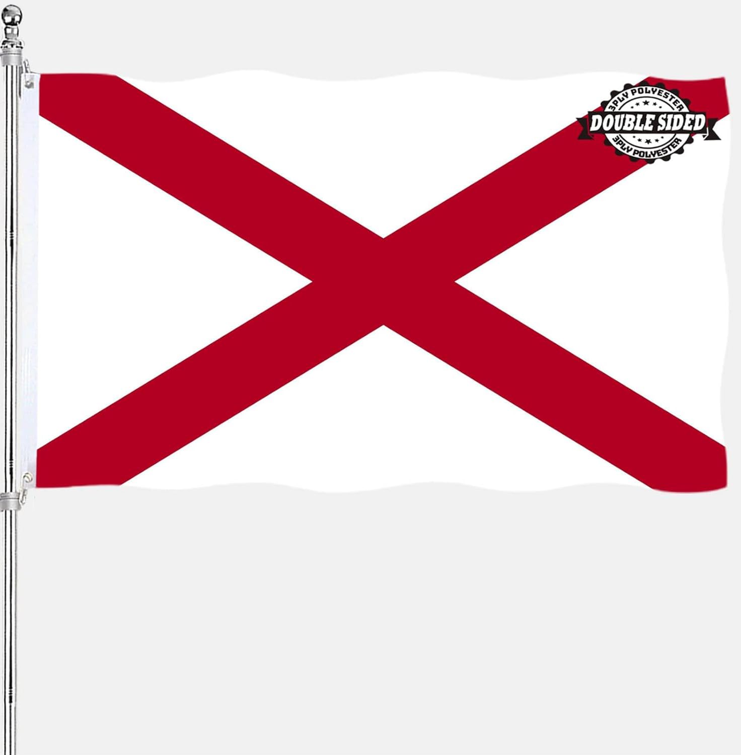 Snapklik.com : Alabama State Flag 3x5 Double Sided Alabama AL Flags ...