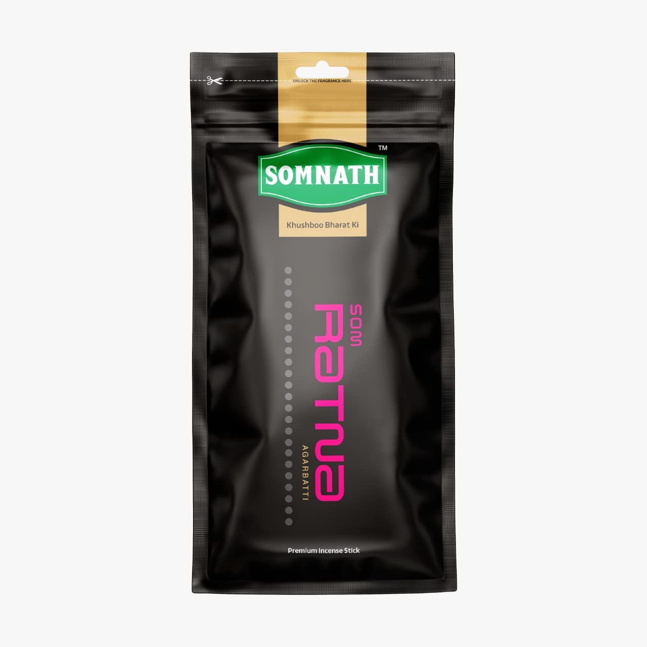 Somnath Incense Sticks – Som Ratna, 660g (110g x 6 Pack) - Agarbatti Stick with Ziplock Pack ...