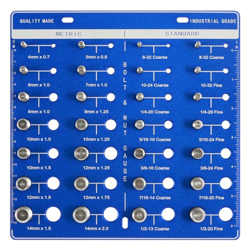 Regleta Calibradora De Tuercas Y Tornillos - Ferreteria Y Herramientas