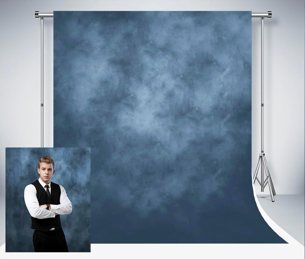 Amazon.com : Kate 5x7ft Retro Blue Backdrops for Photographers Blue ...
