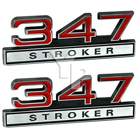 Amazon.com: 347 Stroker Engine Black & Chrome Trim Emblems - Pair ...