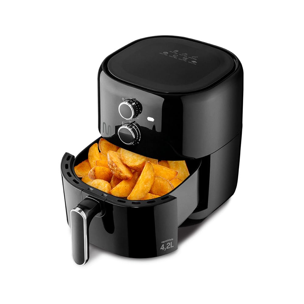 Fritadeira Elétrica Air Fryer 4,2L 1500W 127V Preto Multi - GO207 ...