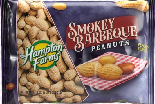 Amazon.com : Hampton Farms Smokey Barbecue Peanuts 18 oz Whole Shell On ...