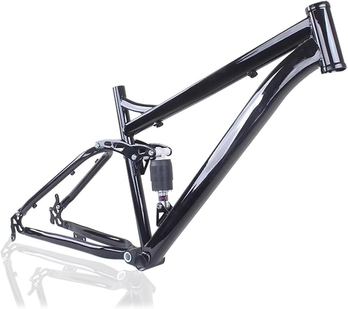 Amazon.com: Suspension Frame 26er Mountain Bike Frame Carbon Disc Brake ...