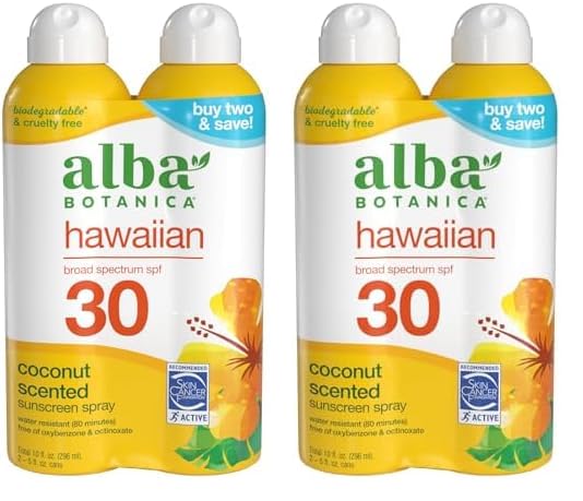 Amazon.com: Alba Botanica Hawaiian Coconut Sunscreen, Spray Broad ...