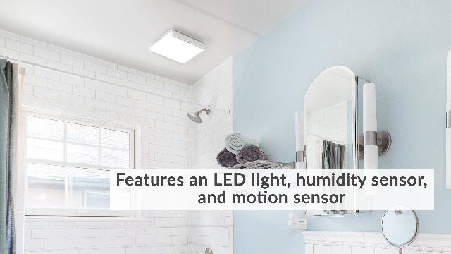 Watch Homewerks Bath Fan with Dimmable LED Light & Humidity Sensor on ...