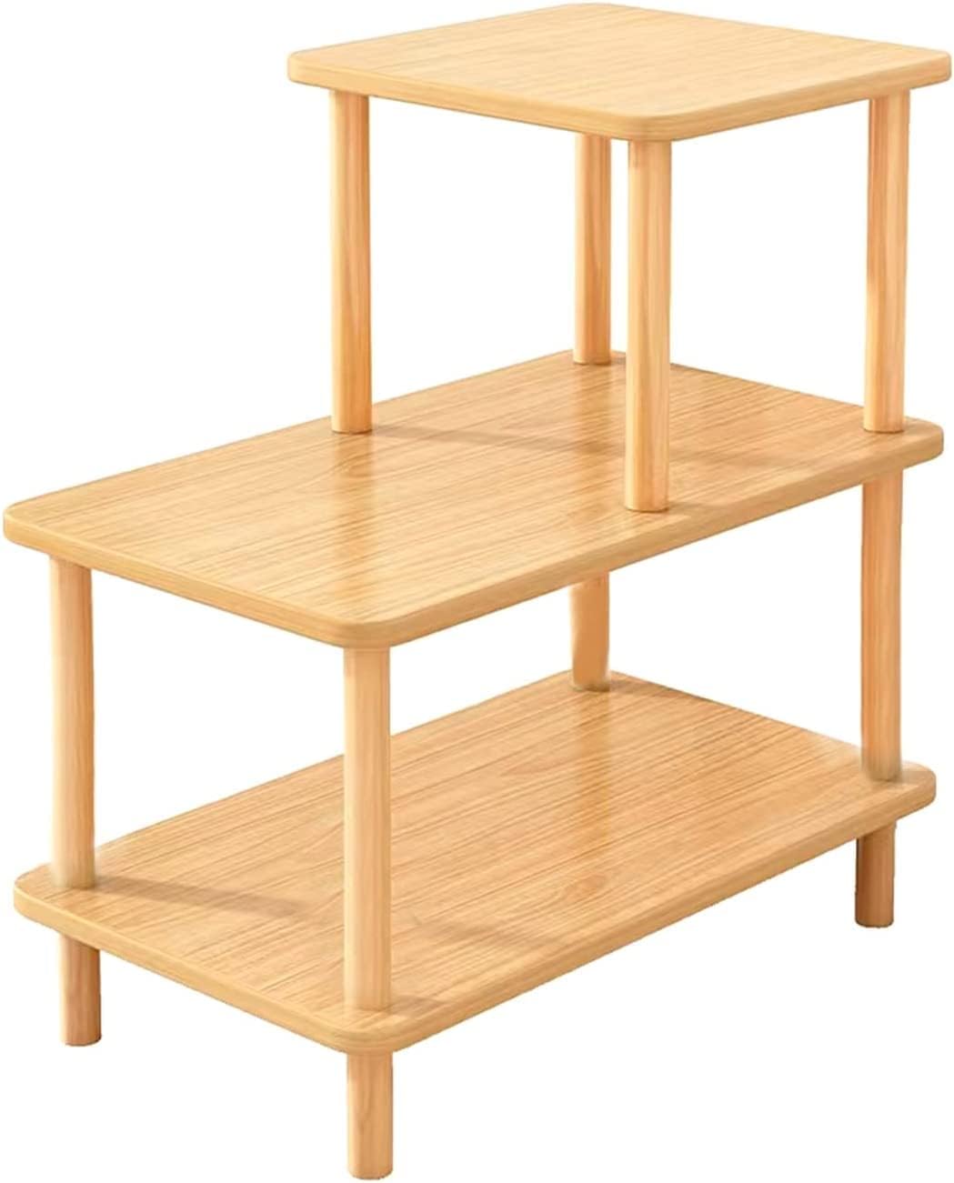 Amazon.com: LAIAMER Solid Wood Side Tables, 3-Tier Narrow End Table ...