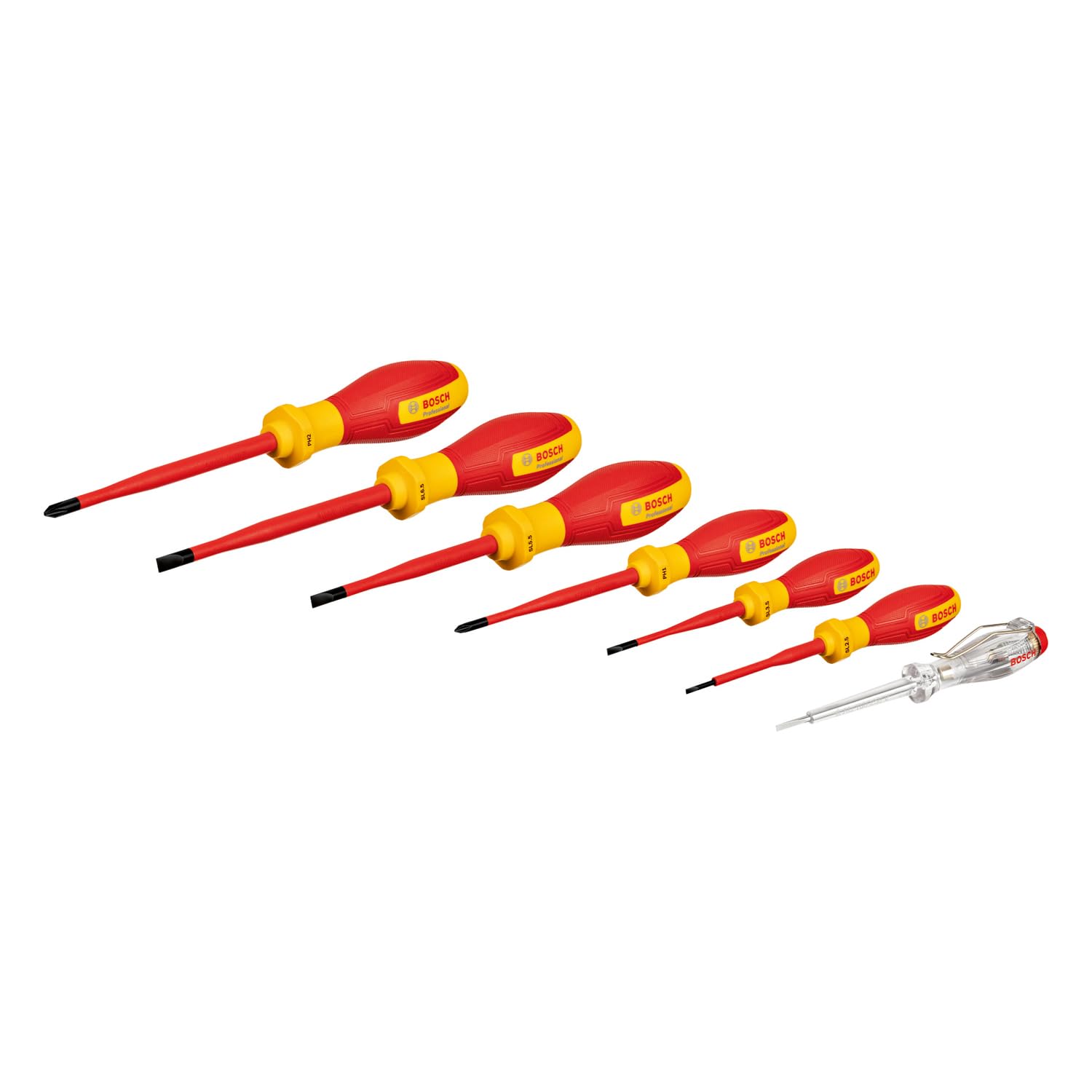 BOSCH Professional VDE Insulated Screwdriver Set SL/PH with Single-Pole ...