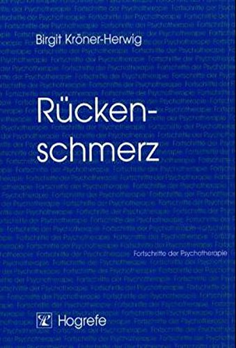 Rückenschmerz (Fortschritte der Psychotherapie) : Kröner-Herwig, Birgit: Amazon.de: Bücher