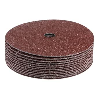 HARFINGTON 25pcs 24 Grit Aluminum Oxide Resin Fiber Discs 7"x7/8" Metal ...