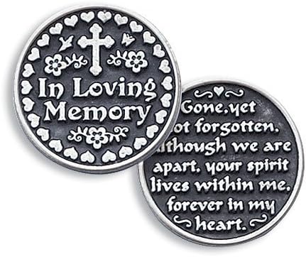Amazon.com: Dozen (12) IN LOVING MEMORY - Pewter POCKET Tokens GONE Yet ...