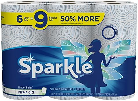 Amazon.com: Sparkle Pick-A-Size Paper Towels, Spirited Prints, 6 Double ...